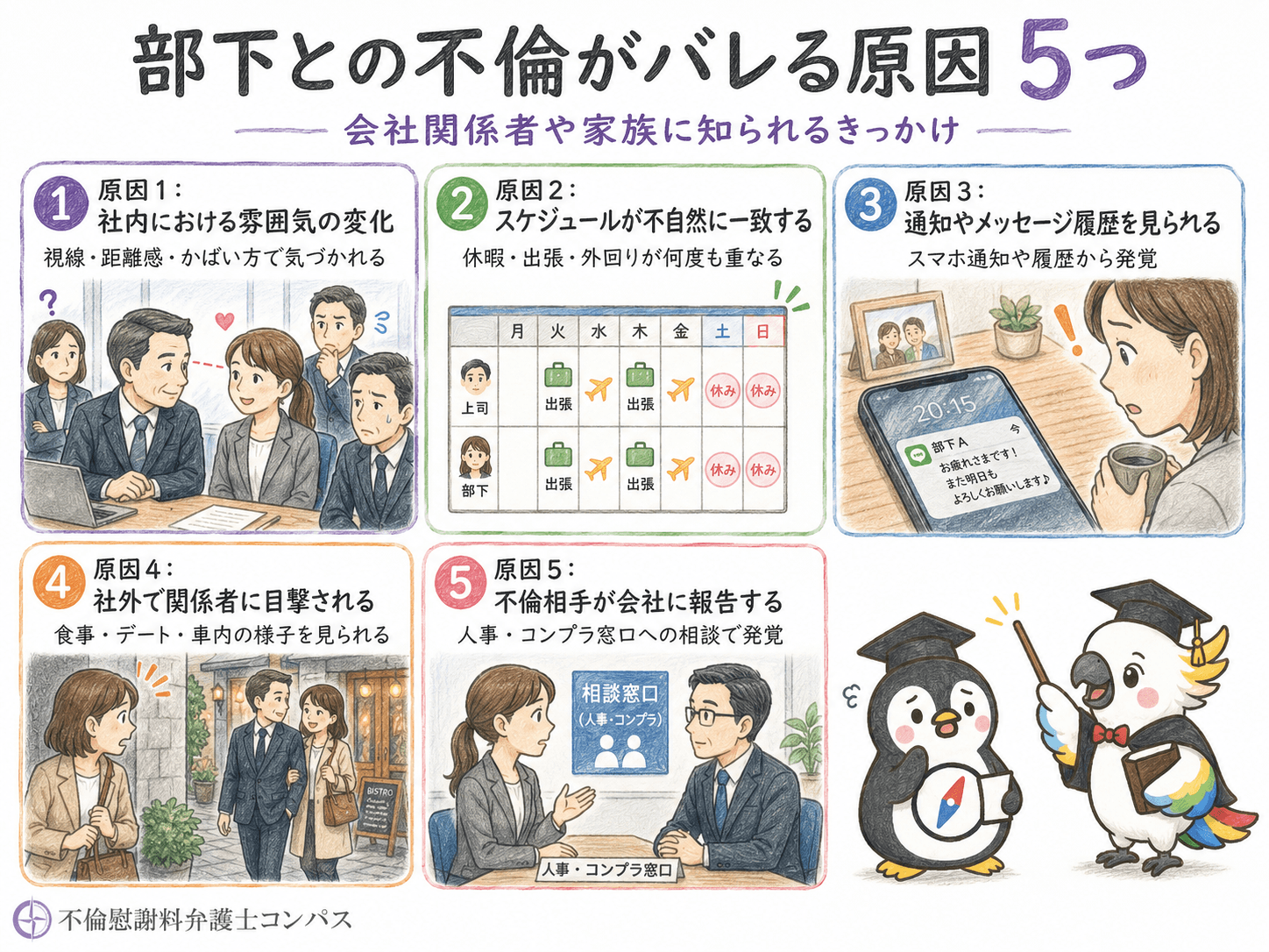 部下と不倫が発覚した際のリスク7つ！慰謝料相場と適切な対処法3つ – 不倫慰謝料弁護士コンパス